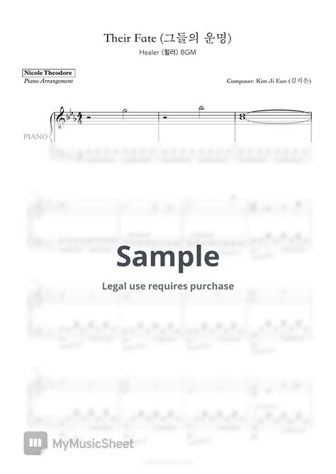 Kim Ji Eun 김지은 Their Fate Healer Bgm Sheets By Nicole Theodore