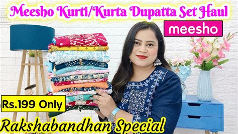 💙meesho Kurtikurta Dupatta Set Haul Starting Rs199💙meesho Partywear