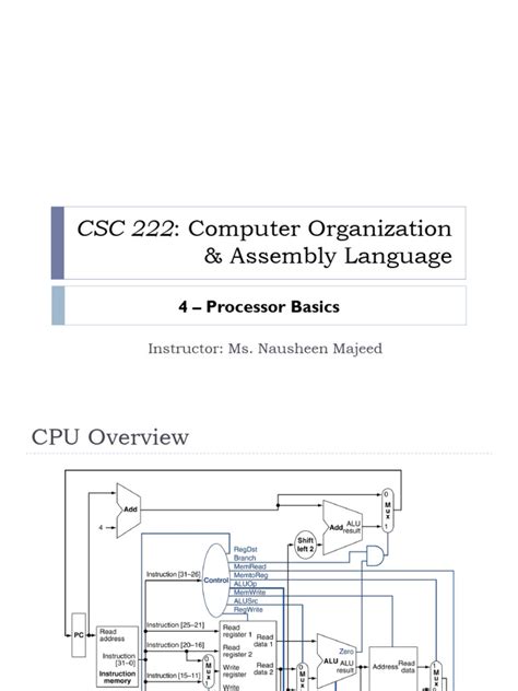 Lecture 4 Pdf Central Processing Unit Computer Data Storage