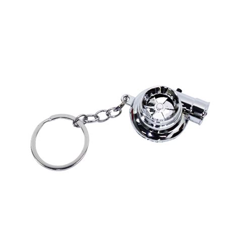 Turbocharger Keyring With Led Light Turbo Sound Effect Chrome Autostyle Motorsport South