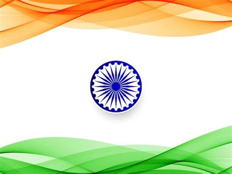 Free Vector Abstract Indian Flag Wavy Background Indian Flag