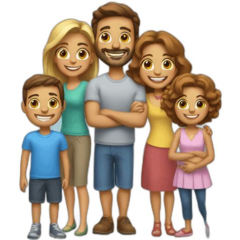 Familia Feliz Emoji Ai Emoji Generator