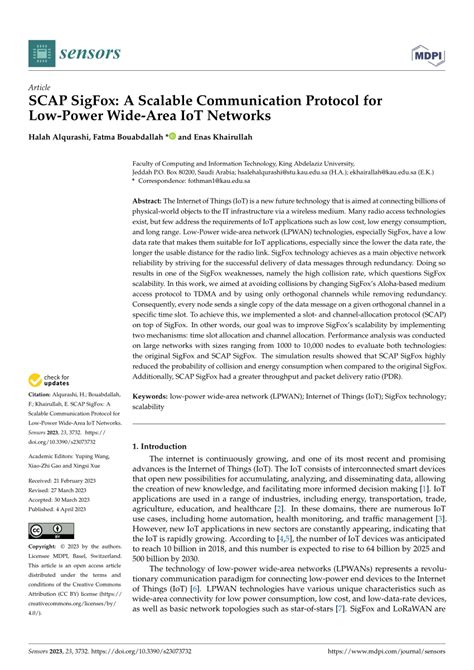 Pdf Scap Sigfox A Scalable Communication Protocol For Low Power Wide Area Iot Networks