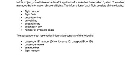 Solved In This Project You Will Develop A Javafx Chegg