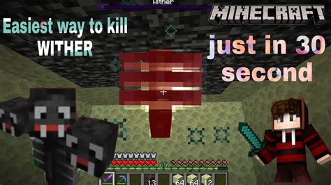 MINECRAFT Easiest Way To Kill WITHER Just In 30 Sec How To Get NETHER