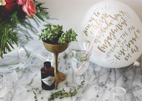 Creative Diy Balloon Cocktail Engagement Party Invitation Weddingomania