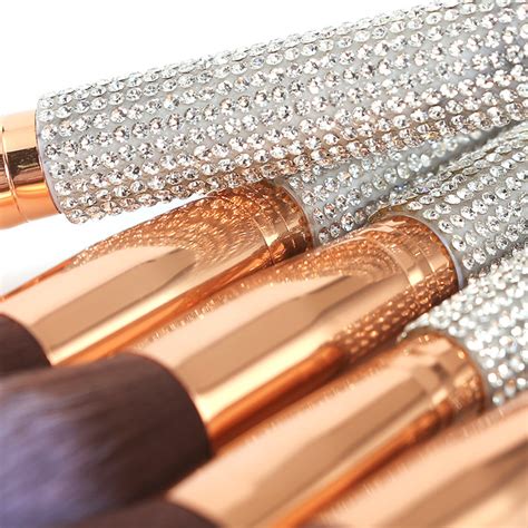 Limited Time Offer Glitter Makeup Brush Set 5 Pieceset Etsy