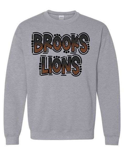 Brooks Lions Leaopard Print On Sport Grey Southern Sports Apparel