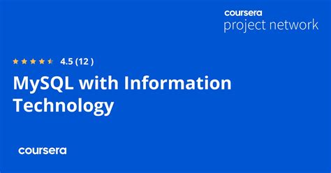 Mysql With Information Technology Coursya