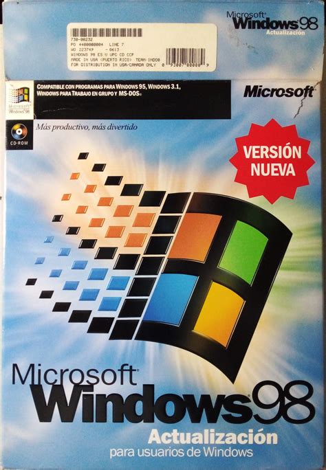 Microsoft Windows 98 Actualización Cd Rom Español Microsoft Free