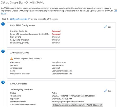 Microsoft Entra Sso Konfigurationshandbuch Cyber Guru Germany