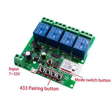 Tuya Zigbee Wifi Smart Home Relay Module Garage Door Relay Ac Dc 7 32v 85 250v Works Alexa