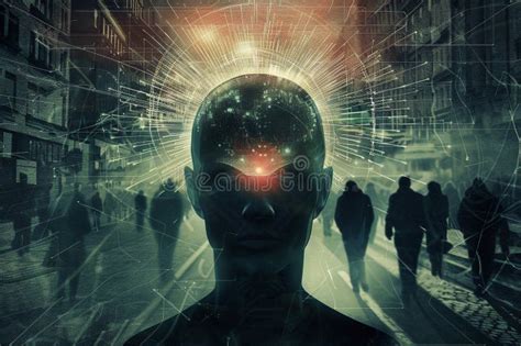 Mind Control Conspiracy A Populace Unwittingly Under The Sway Of A Sinister Unseen Force Stock