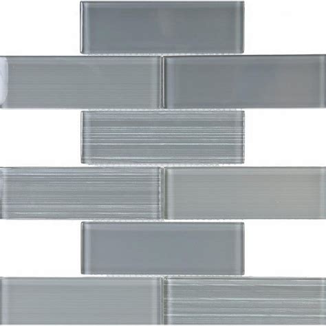 Ottimo Ice Stream 12 X 12 Glossy 2 X 6 Glass Mosaic