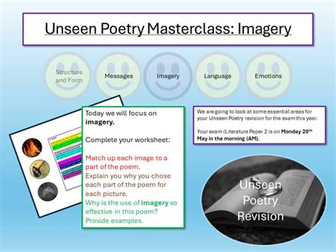 Unseen Poetry Imagery Masterclass By Englishgcsecouk Tpt