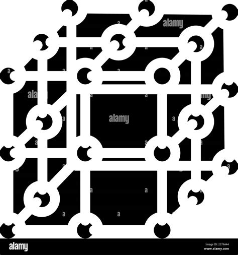 Network Molecular Structure Glyph Icon Vector Network Molecular Structure Sign Isolated Symbol