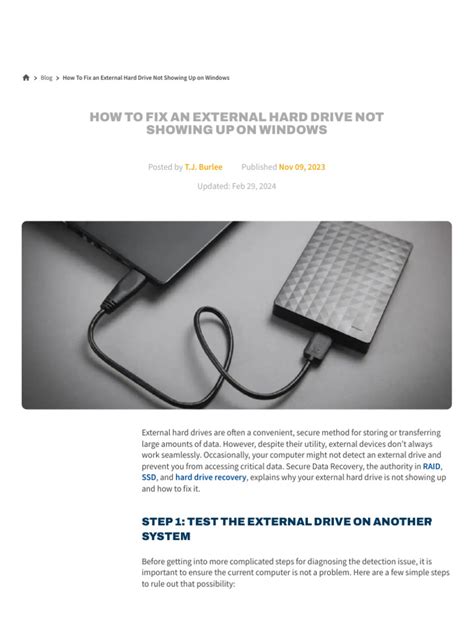 7 Easy Steps Fix Your External Hard Drive Not Showing Up Pdf Hard