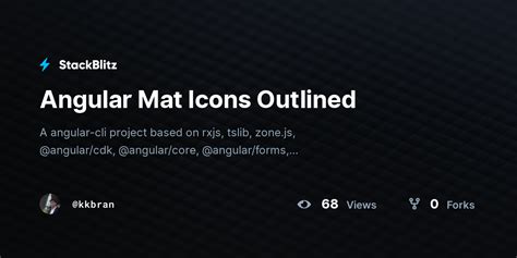 Angular Mat Icons Outlined Stackblitz