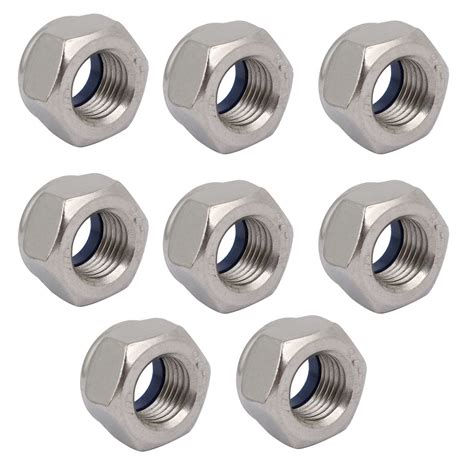 8pcs M14 X 15mm Pitch Metric Fine Thread 304 Stainless Steel Hex Lock