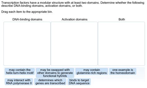 Solved Transcription Factors Have A Modular Structure With
