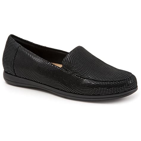 Trotters Womens Deanna Slip On Black Mini Dots Mar Lou Shoes Mar
