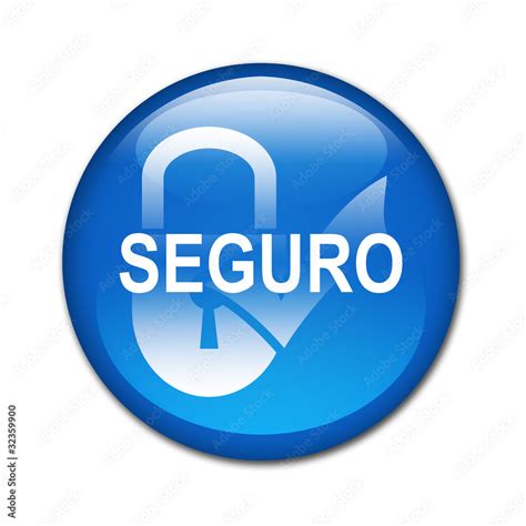 Boton brillante SEGURO Stock-Illustration | Adobe Stock