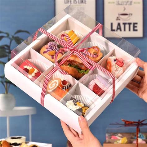 加高透明九宫格甜品盒子杯子蛋糕盒九宫格月饼蛋黄酥甜甜圈包装盒 阿里巴巴