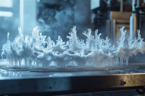 Captivating Ice Formation In A Laboratory During A Controlled Cooling