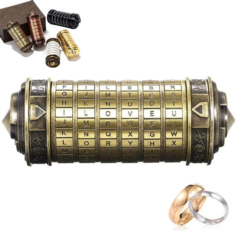 Da Vinci Code Mini Cryptex T Men Women Cryptex Letter Password Lock
