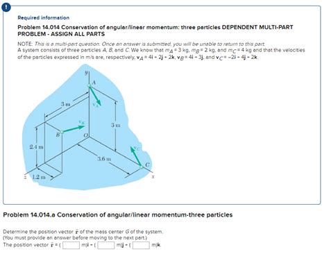 Solved Problem Conservation Of Angular Linear Chegg