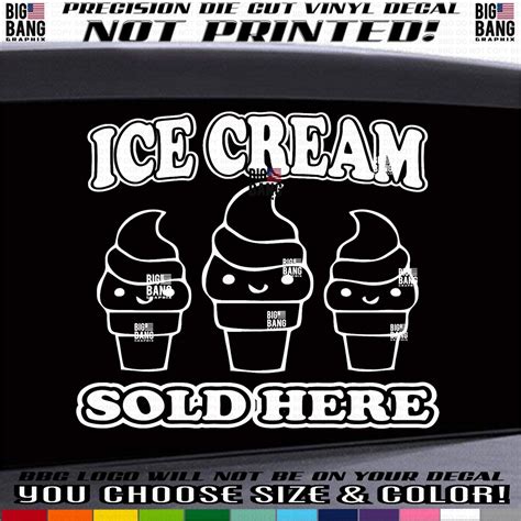 Letter Decals Ice Cream Truck Choose Your Size And Color Food Truck