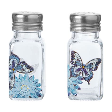 Dolly Parton Glass Butterfly Salt And Pepper Shakers
