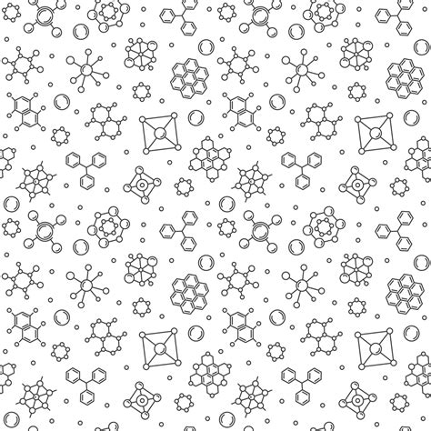 Chemical Molecules And Circles Vector Chemistry Linear Seamless Pattern 15770339 Vector Art At