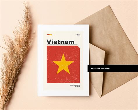Vietnam Greeting Card Custom Greeting Card Blank Card Recycled