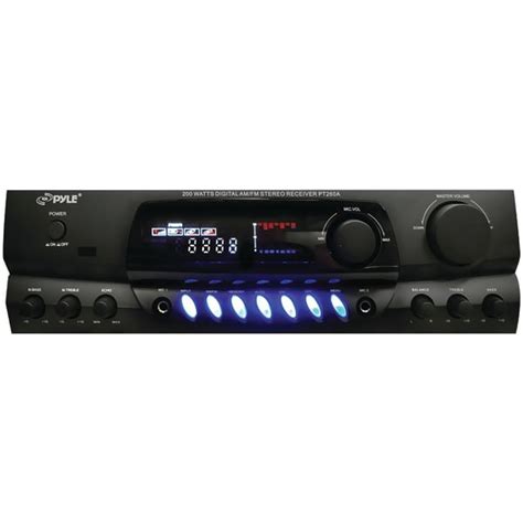 Pyle PT A W Ohm Home Digital AM FM Stereo Receiver Theater Audio Black Walmart Com