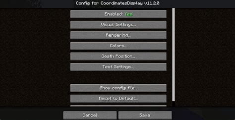 Github Boxadactlecoordinates Display A Basic Mod That Displays Your Coordinates On The In