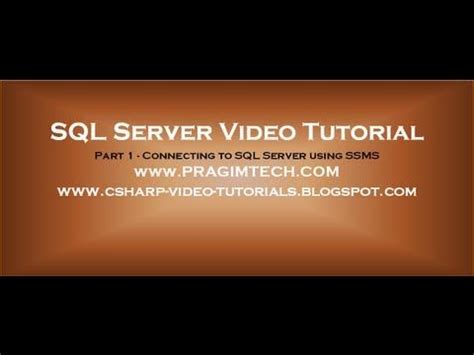 Connecting To SQL Server Using SSMS Part 1 Software Linke Rs Software Tutorials