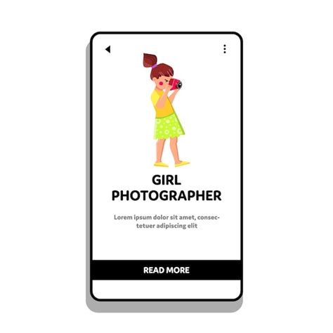 Premium Vector Girl Photographer Vector