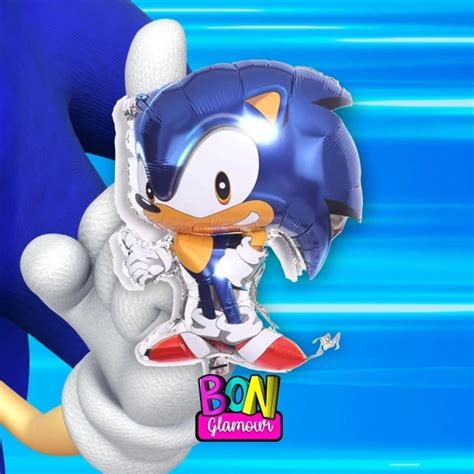Globo Sonic Silueta 40cm X1 Bonglamour Bonfest