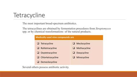 Tetracyclines Medicinal Chemistry Pptx