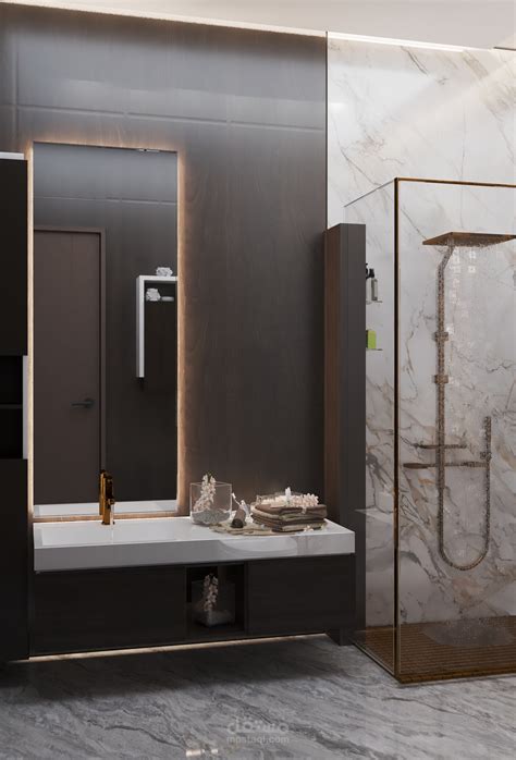 تصميم حمام صغير مستقل