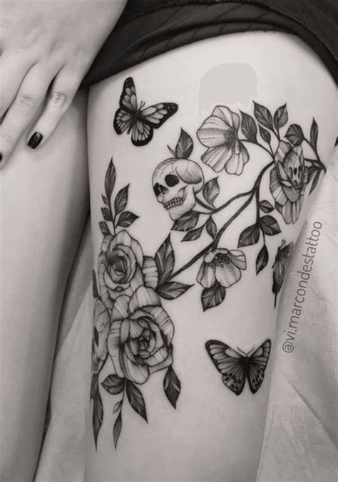 Tatuagem na Coxa Feminina Masculina e Inspirações Tattooe