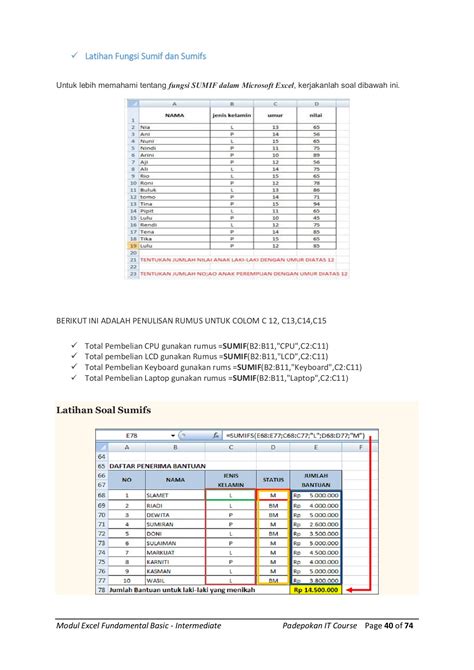 00 Modul Excel Fundamental Basic Intermediate Iyasagiast Page