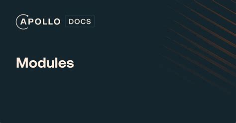 Modules Apollo GraphQL Docs