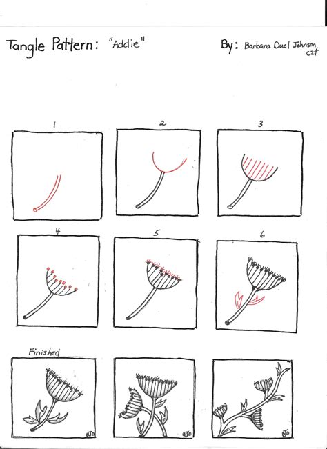 Zentangle Flowers Tangle Pattern Drawing