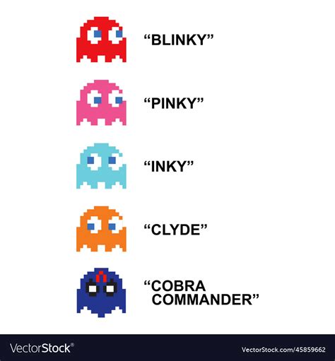 Pacman Enemy Royalty Free Vector Image Vectorstock