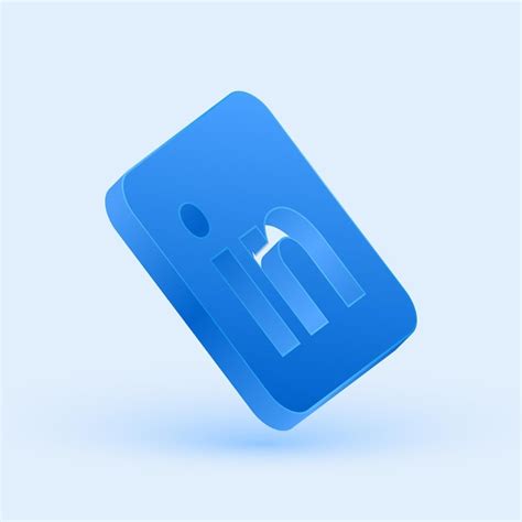 Premium Vector Exclusive 3d Blue Linkedin Icon With Sleek Cool Background