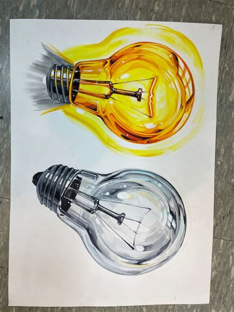 그림에 있는 로와님의 핀 제품 스케지 백열전구 미술 상자