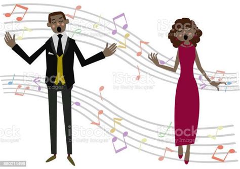 음악 클립 아트입니다 코러스 군단입니다 크리스마스 Songgospel입니다 재즈입니다 Jazz Festival에 대한 스톡 벡터