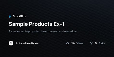 Sample Products Ex StackBlitz